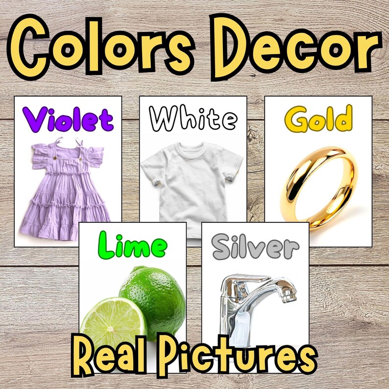 Color Chart Poster, Colour Posters, Color Display With Real Pictures ...
