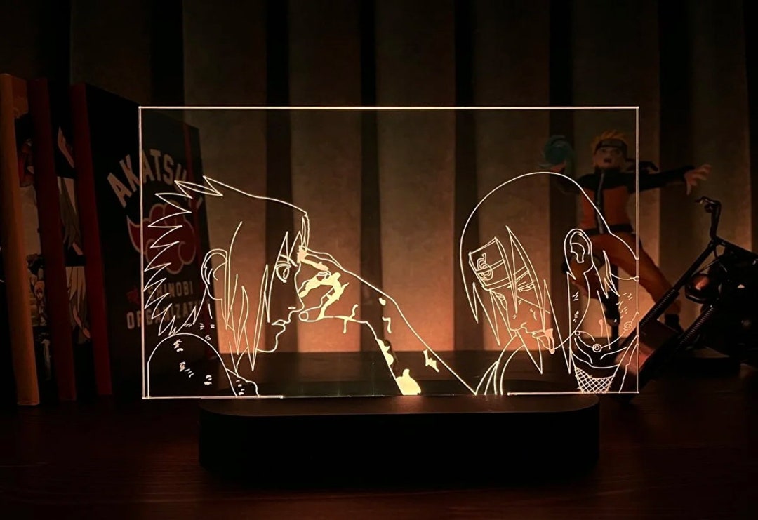 Naruto İtachi Sasuke Anime Table Lamb Custom Neon Sign Neon Sign Unique ...