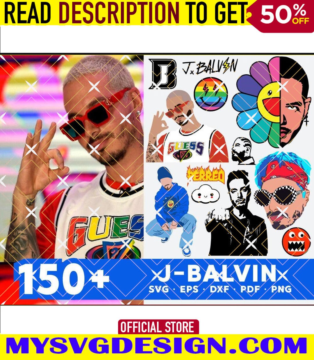 150 J Balvin Svg Bundle - Etsy
