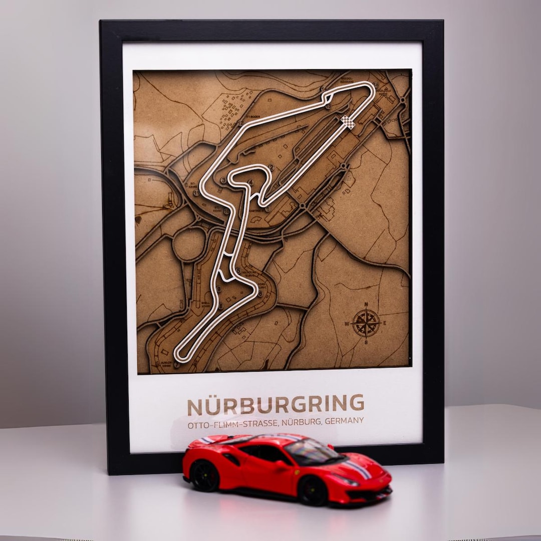 Nürburgring 3D Wooden Track Map | Premium Motorsport Wall Art & Racing ...