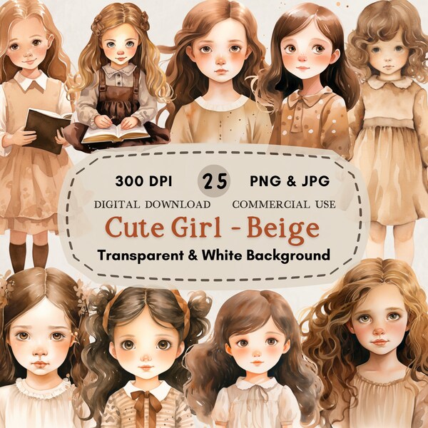 Cute Girls Clipart - Etsy