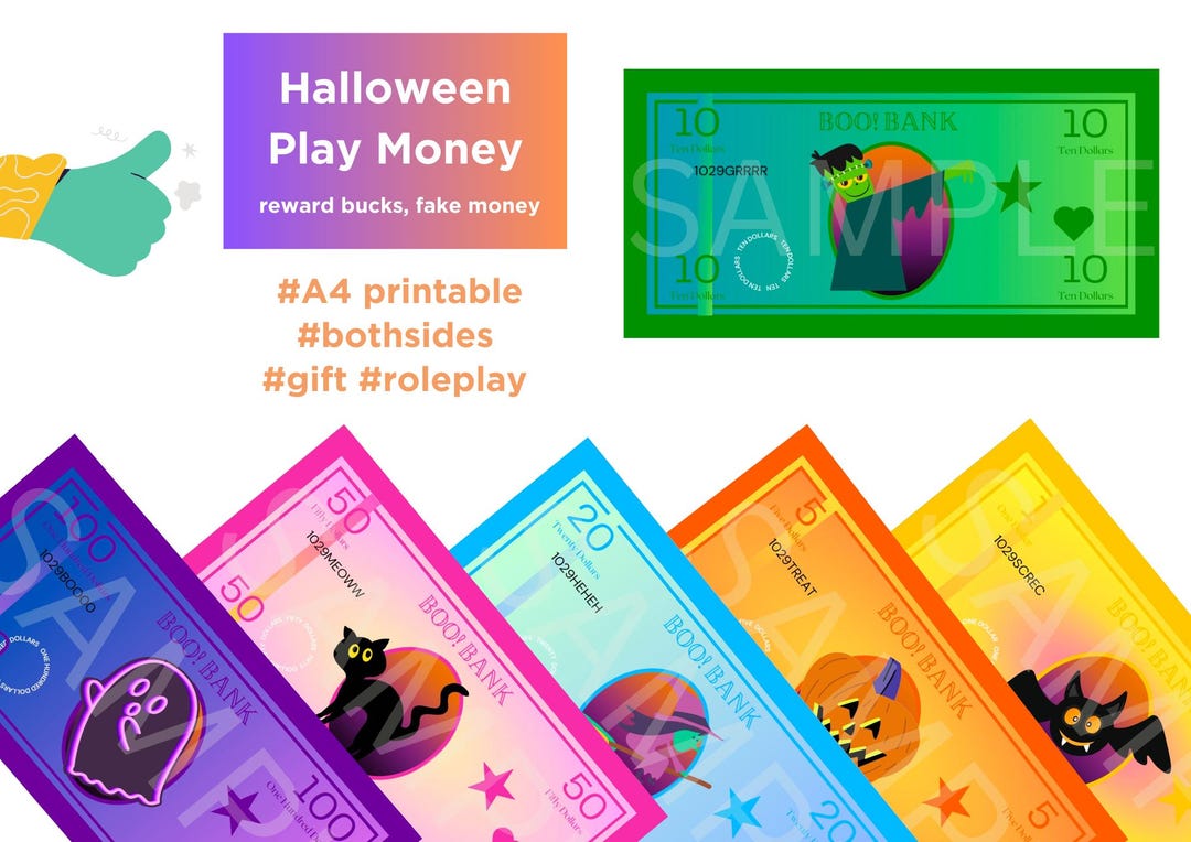 Halloween Play Money / Halloween Party / Halloween Activity / Halloween ...