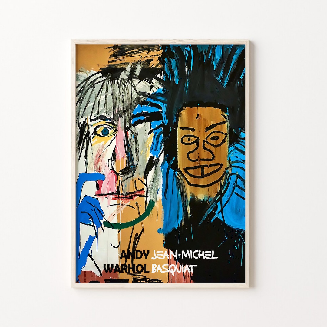 Jean Michel Basquiat & Andy Warhol Portrait Basquiat Poster - Etsy