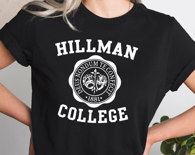 Hillman College Tshirt Black Students Matter College Tee Shirts Tv Show ...