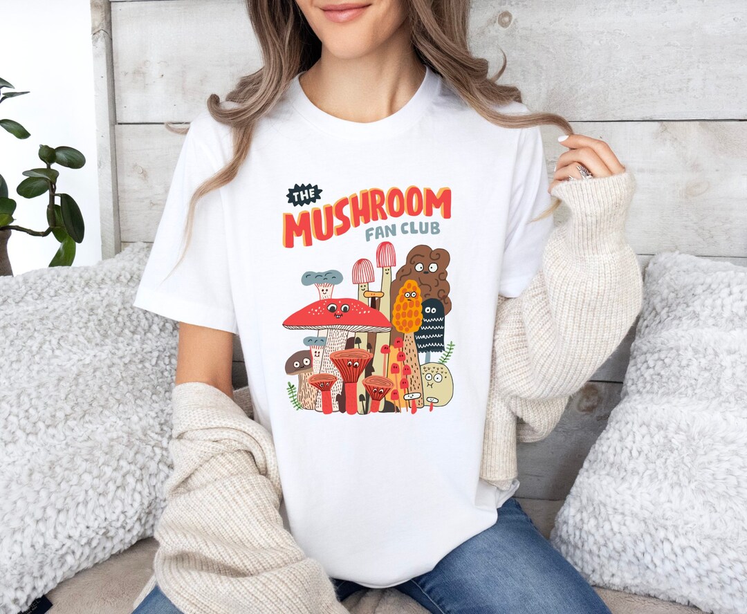 The Mushroom Fan Club Shirt, Vintage Mushroom Shirt, Aesthetic Shirt ...