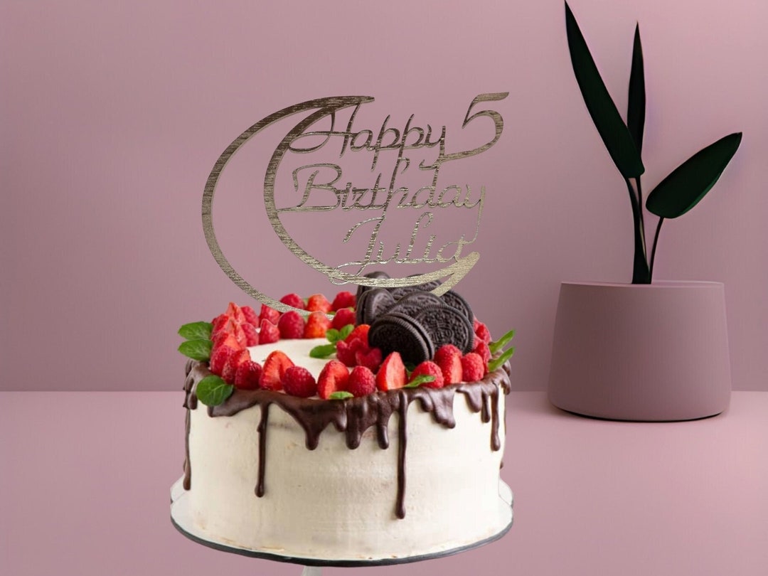 Moon Cake Topper Celestial Cake Topper Crescent Moon Cake Topper ...