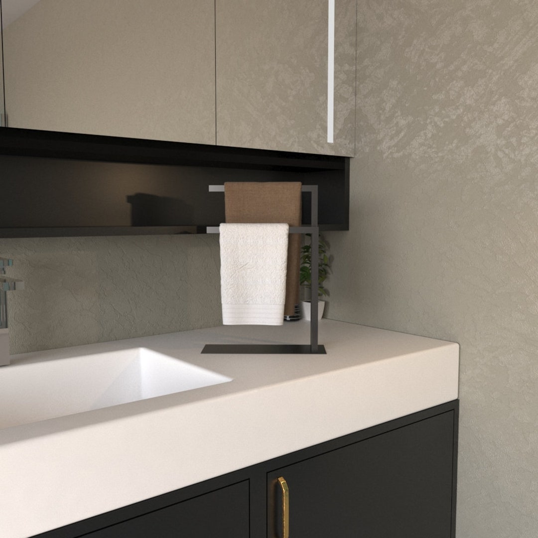 Countertop Towel Holder, Standing Hanger,towel Display, Modern Tree ...