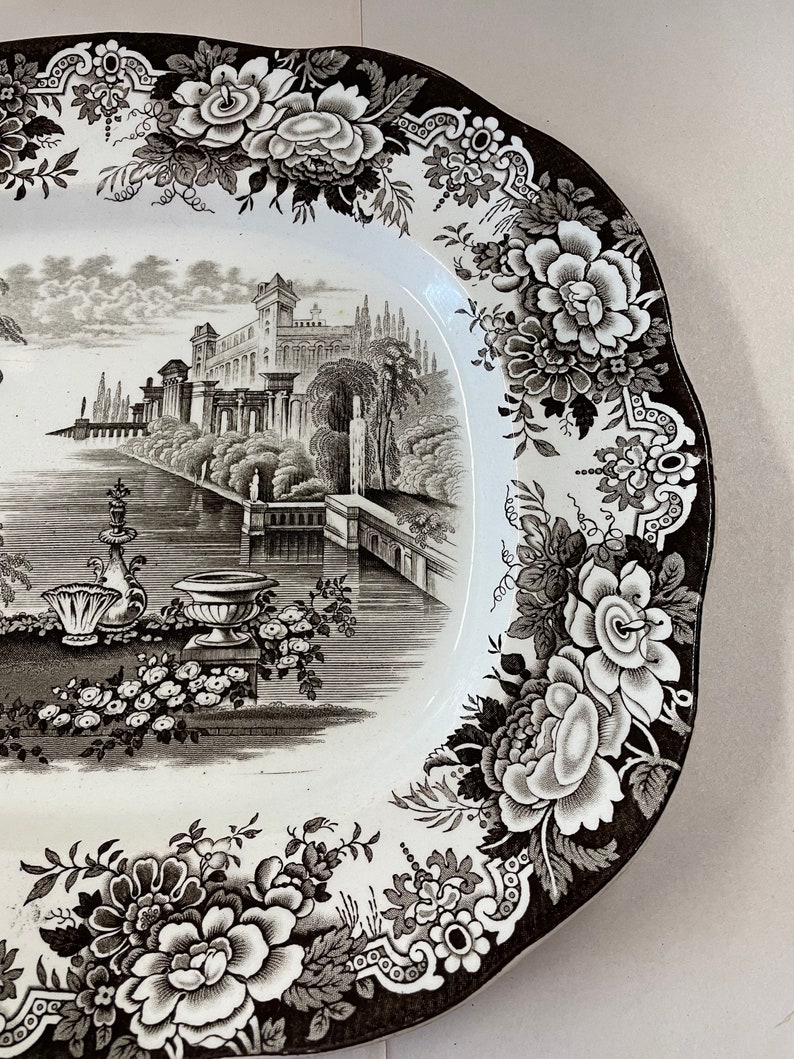 Antique Ironstone Transferware Platter - Etsy