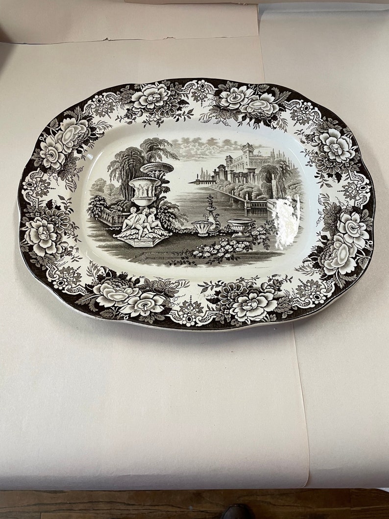 Antique Ironstone Transferware Platter - Etsy