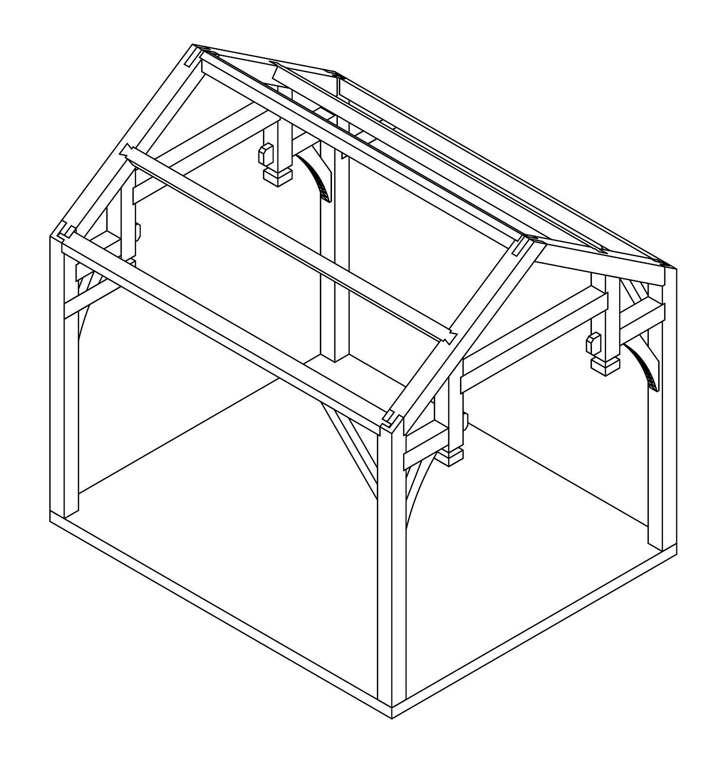 Build Your First Timber Frame - 10' X 12' Timber Frame Plans - Etsy