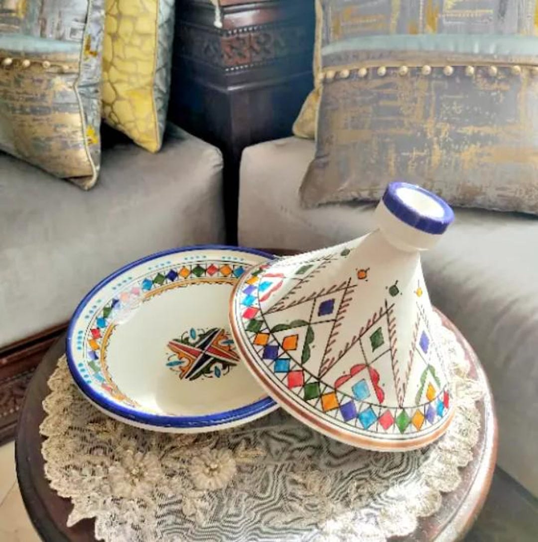 Ceramic Tagine Pot for Cooking, Handmade Moroccan Tajine Moroccan ...