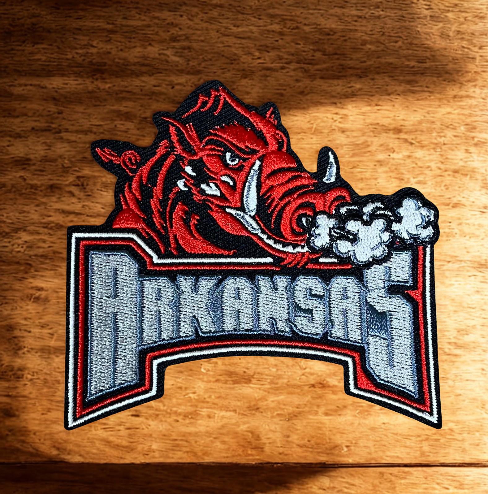 Arkansas Razorback Iron-on Embroidery Patch - Etsy