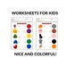 Color Match Worksheets for Kindergarten, Preschool, Kids, Colorful ...