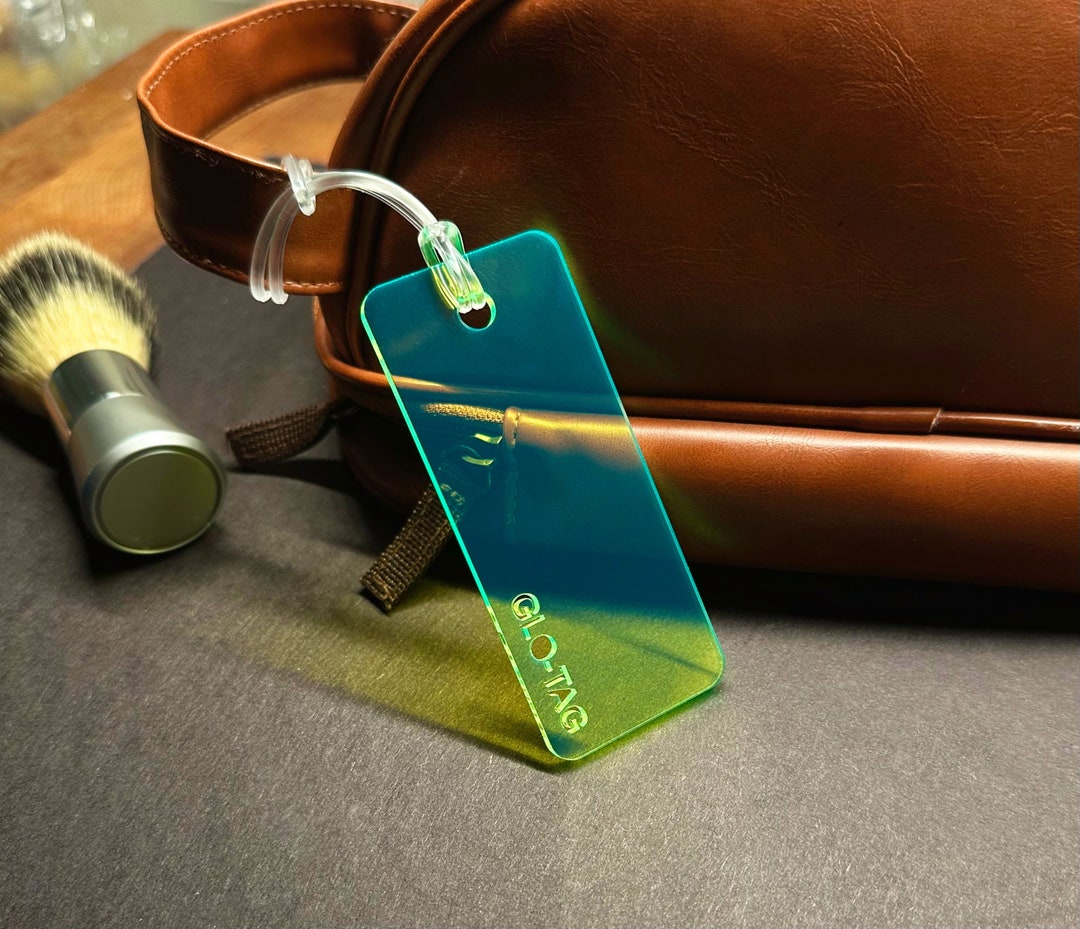 Glo-tag Glowing Neon Luggage Tag - Etsy