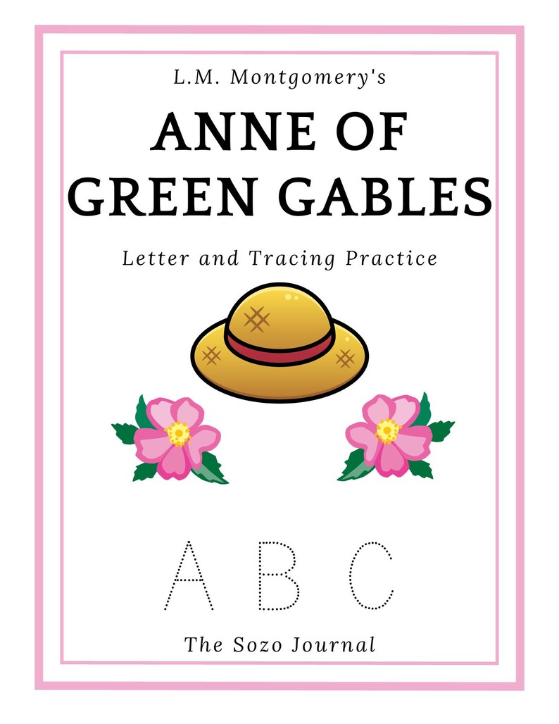 Anne of Green Gables Letter and Tracing Practice - Etsy
