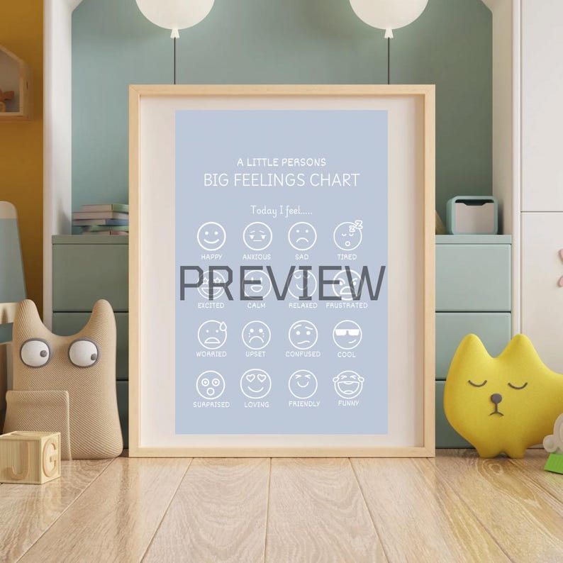 Big Feelings Chart, Feelings and Emotions, Home Education, Children ...