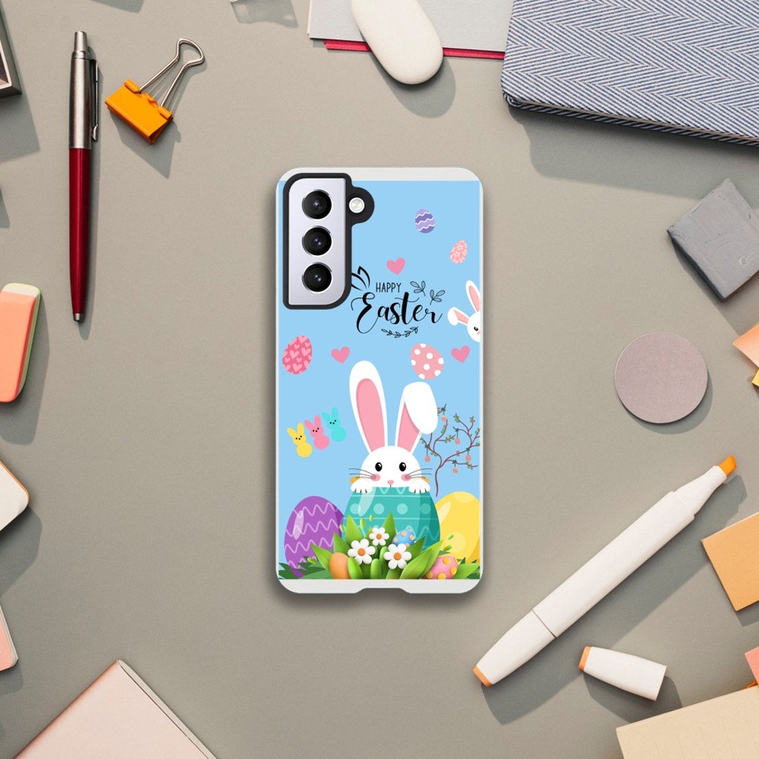 Spring Rabbits Easter Egg Easter Bunny Phone Case Samsung Phone Case - Etsy