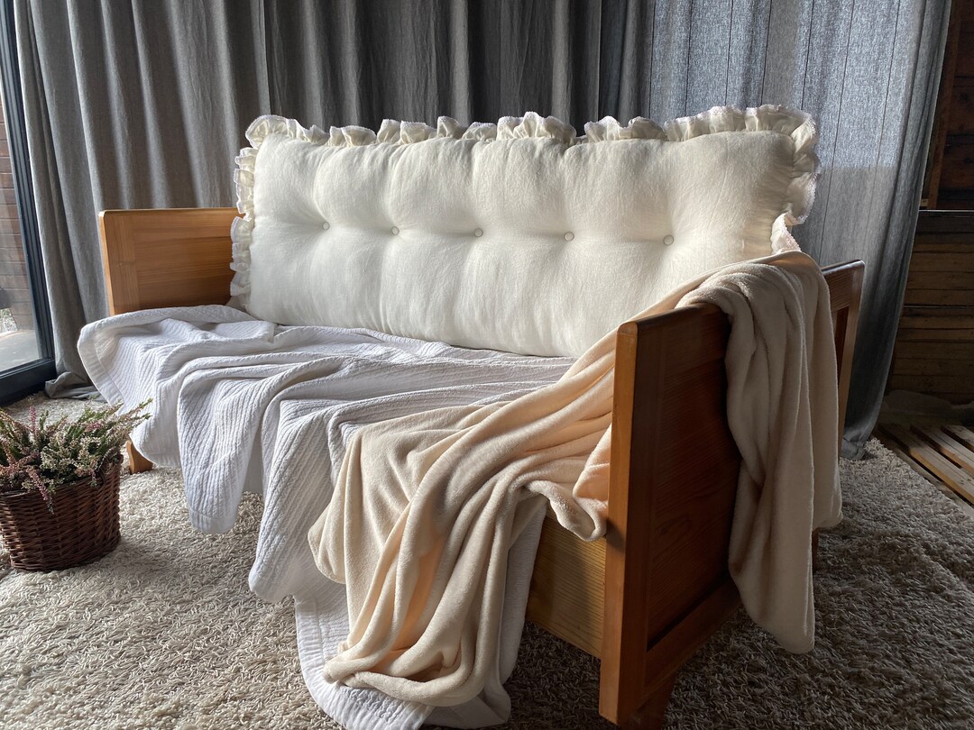 Linen Headrest Pillow | Triangular Cotton Pillow | Support Pillow ...