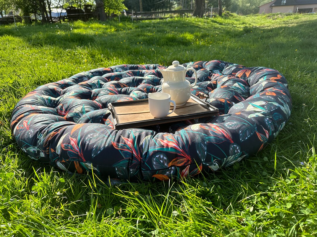 Round Outdoor Cushion Seat Cushion Sun Island Water Resistant Pillow ...