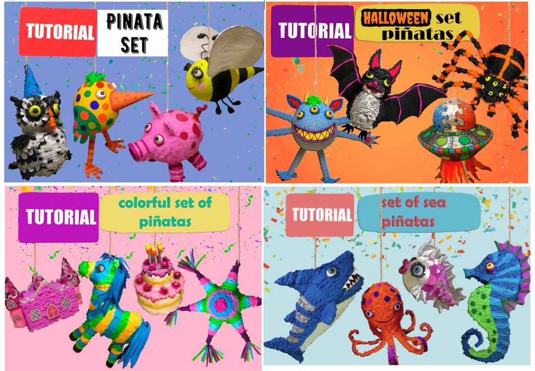 Full Set of Lessons on Piñatas 20 Pieces PDF File DIY Tutorial - Etsy