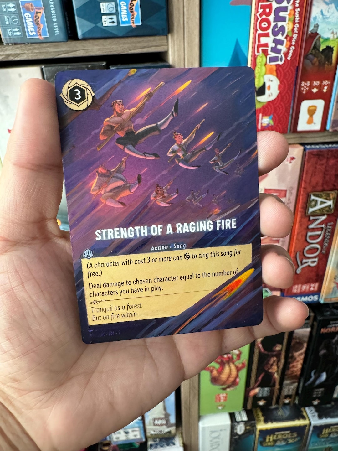 Made to Order Disney Lorcana Card Altered Art Strength of a Raging Fire ...