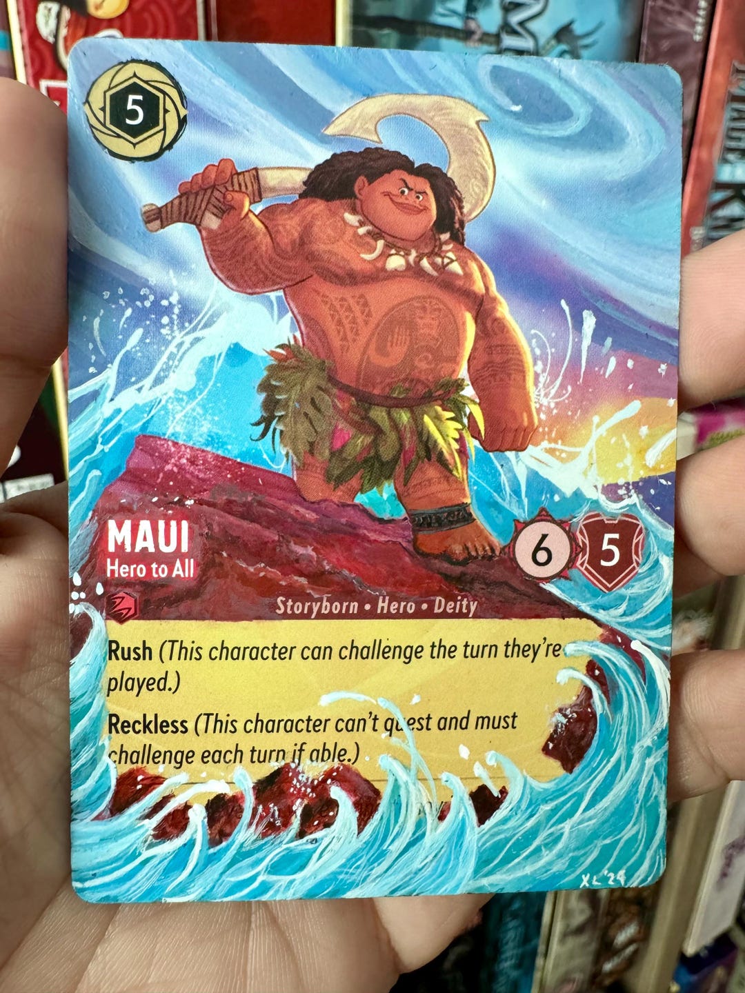 Made to Order Disney Lorcana Card Altered Art - Maui Hero of All L TCG ...