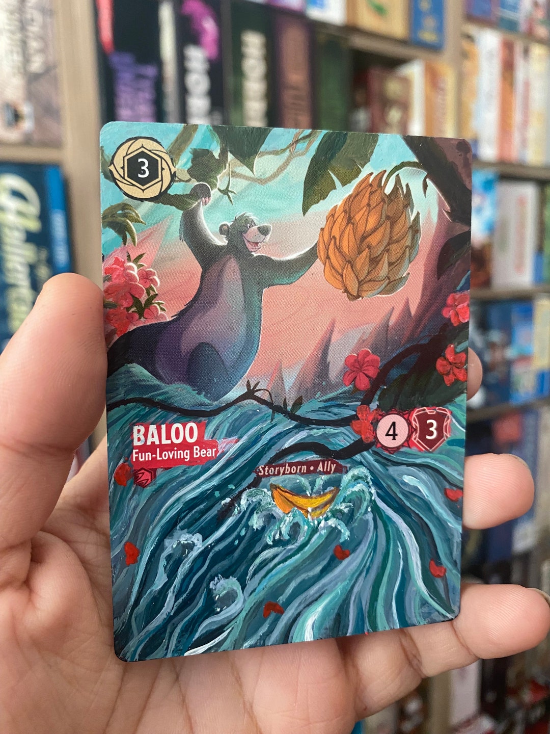 Disney Lorcana Card Altered Art Baloo the Jungle Book L TCG Card Alter ...