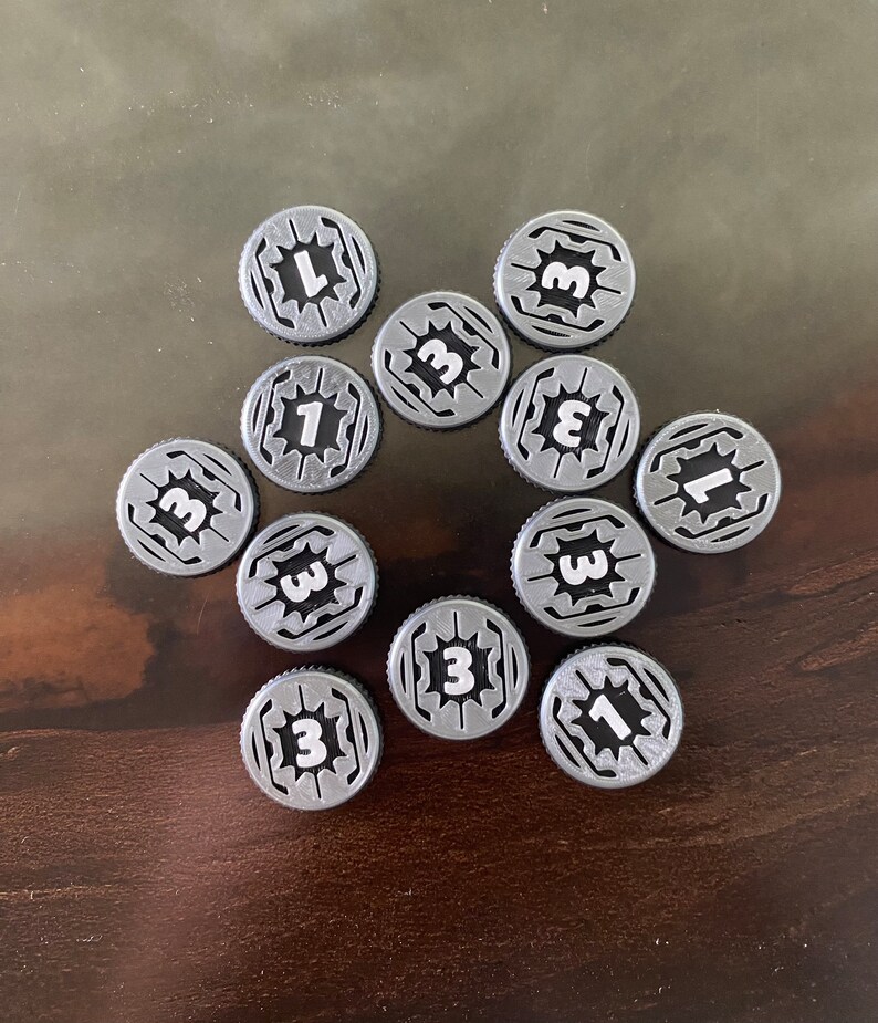 Game Damage Counter Lorcana Tokens Custom Ink Color Double Sided 1 or 3 ...