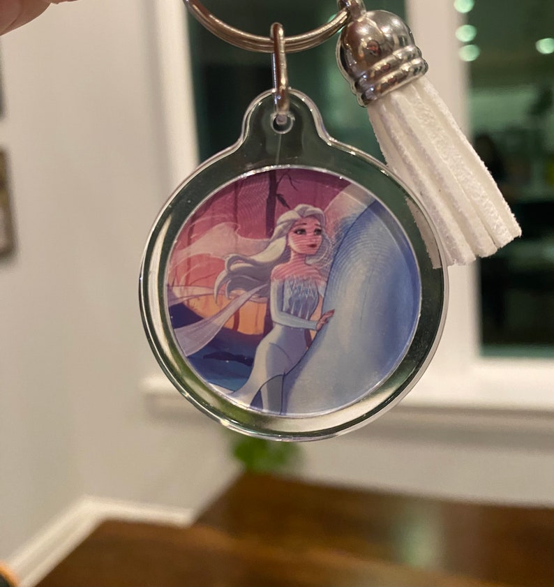 Disney Lorcana Upcycled Card Acrylic Keychain Embedded Card Art Frozen ...