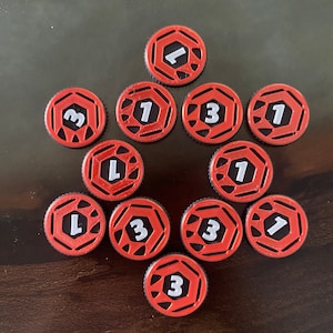 Game Damage Counter Lorcana Tokens Custom Ink Color Double Sided 1 or 3 ...