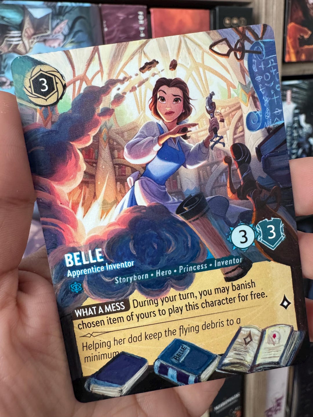 Lorcana Card Altered Art - Belle Apprentice Inventor - TCG Card Alter ...