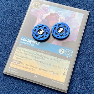 Game Damage Counter Lorcana Tokens Custom Ink Color Double Sided 1 or 3 ...