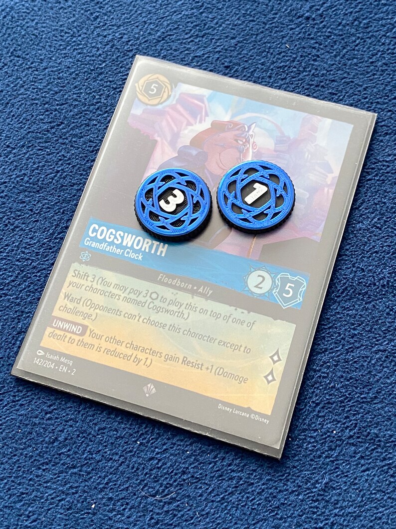 Game Damage Counter Lorcana Tokens Custom Ink Color Double Sided 1 or 3 ...