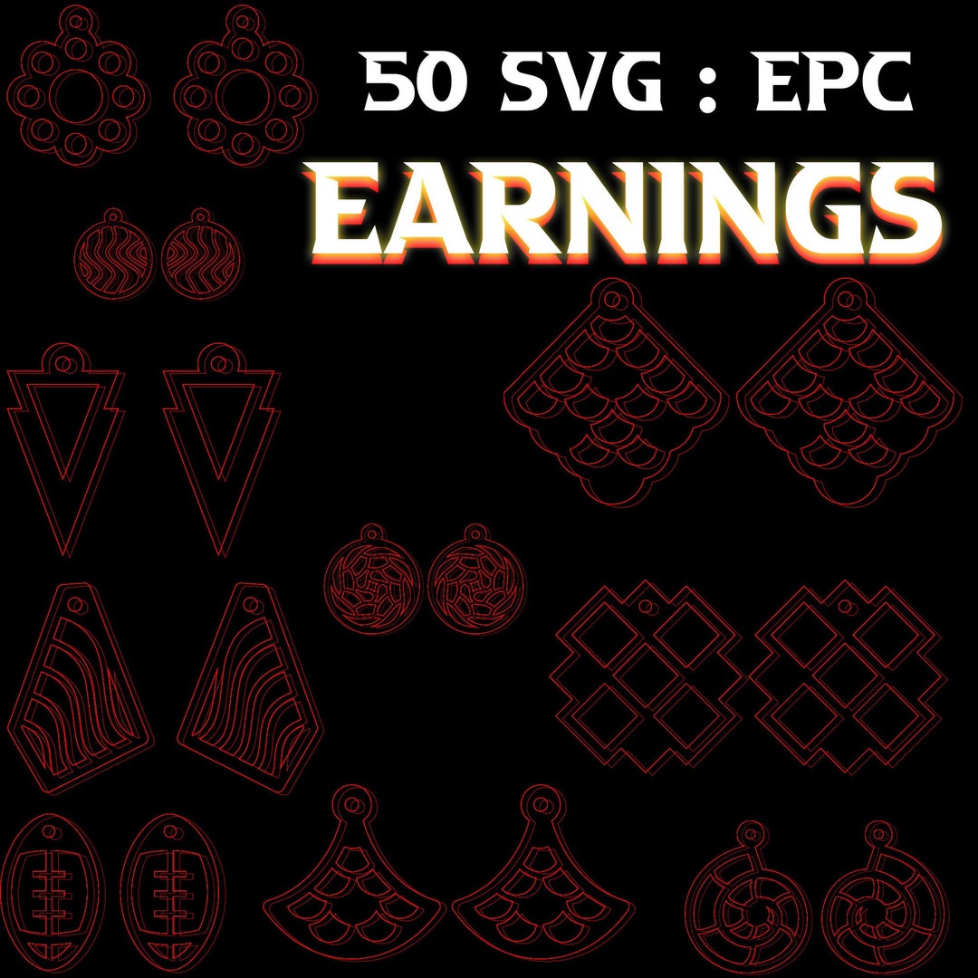 Earrings Svg Laser Cut Earrings Svg Earring Cut Files Laser Cut ...