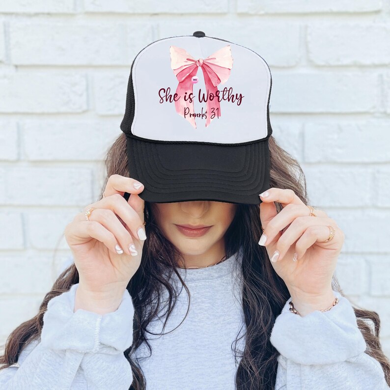 She is Worthy PNG, Proverbs 31 PNG, Coquette Bow, - Etsy