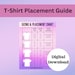 T-shirt Printable Sizing and Placement Guide, Printable T-shirt ...