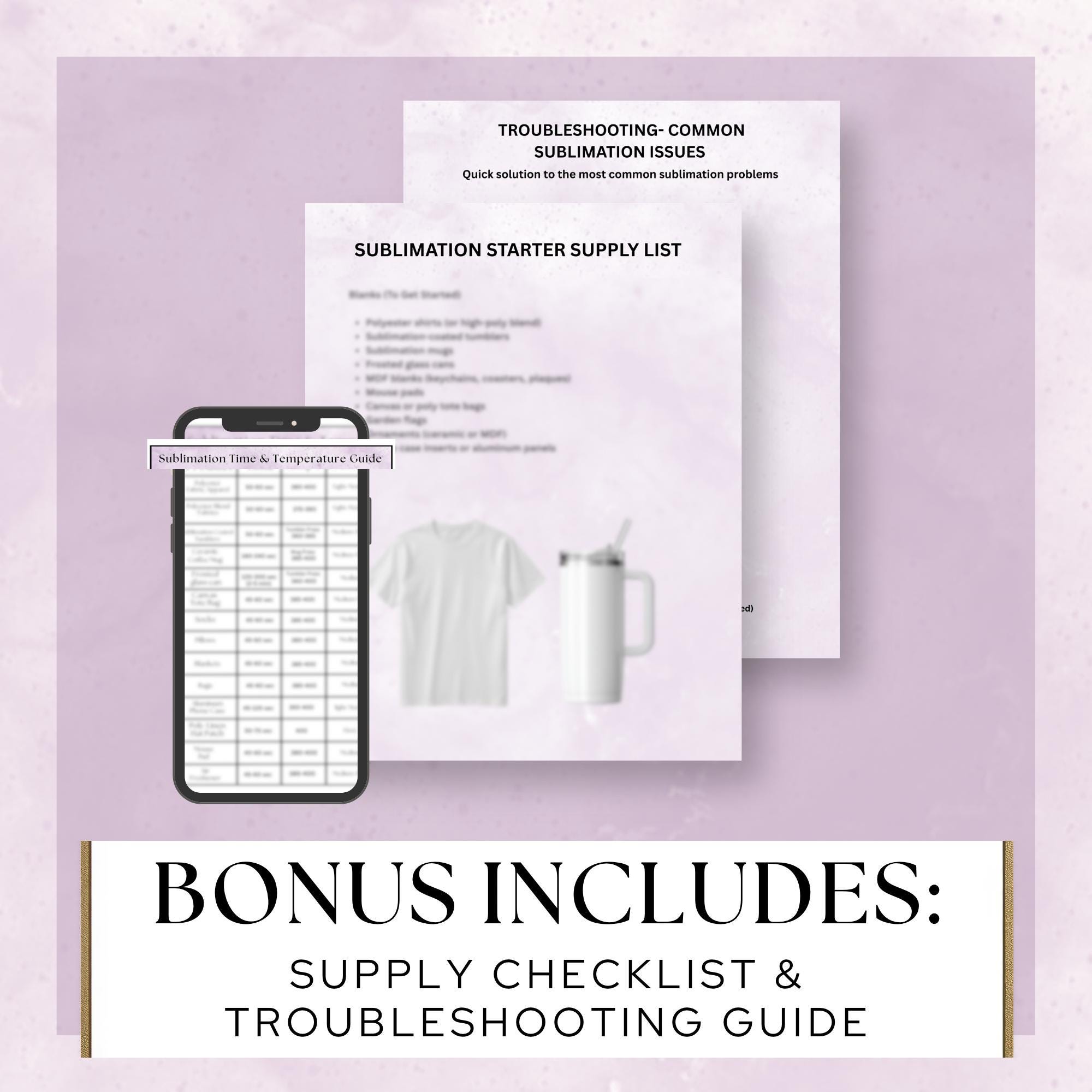 Sublimation Time and Temperature Guide, 28+ Blanks Chart (PNG, PDF ...