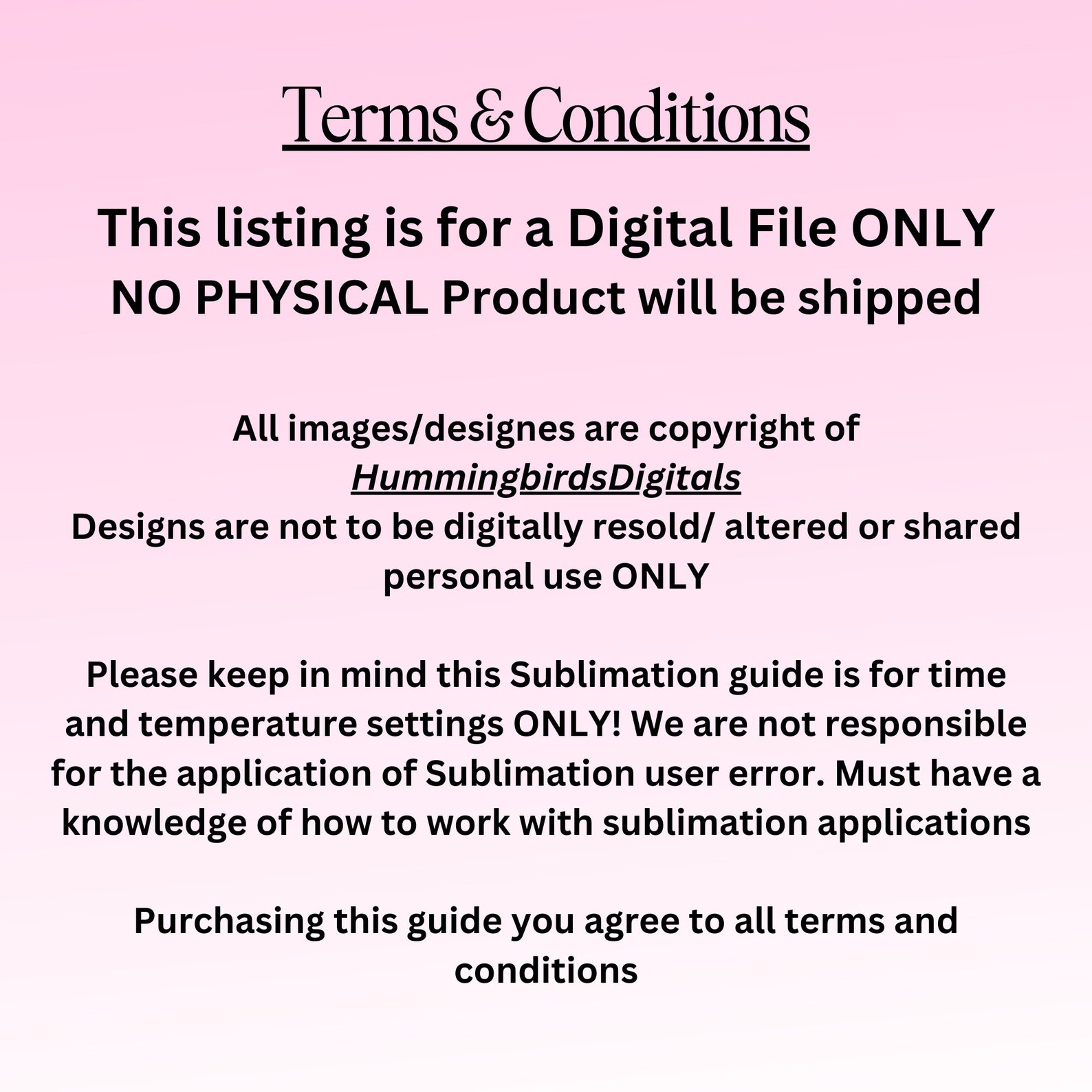 Sublimation Time and Temperature Guide, Digital Download, Instant ...