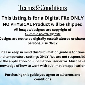 Sublimation Time and Temperature Guide, Digital Download, Instant Download, Sublimation Cheat ...