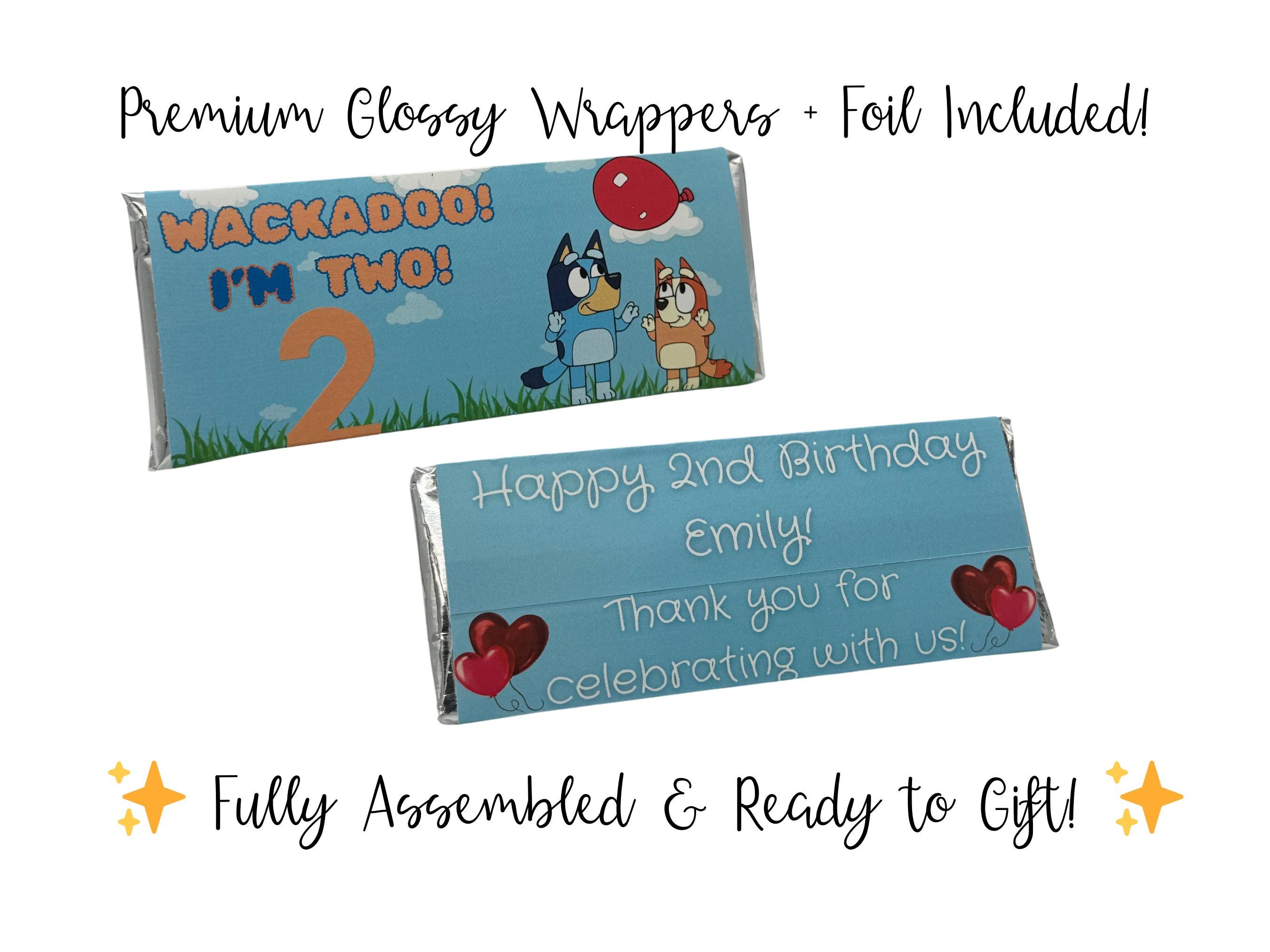 Customized Bluey Birthday Candy Bars Fully Assembled - Etsy