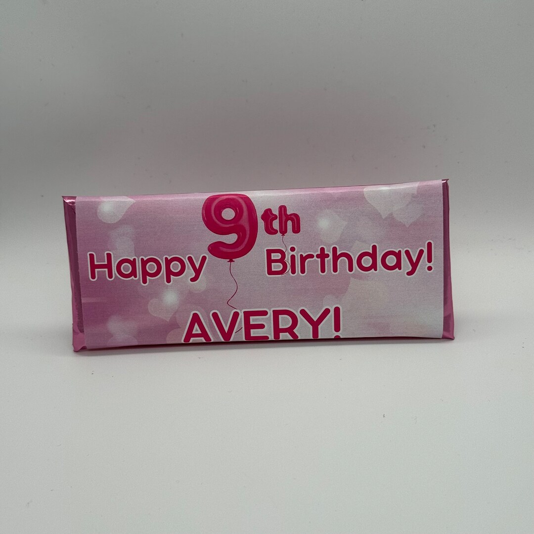 Customized Birthday Candy Bars - Etsy