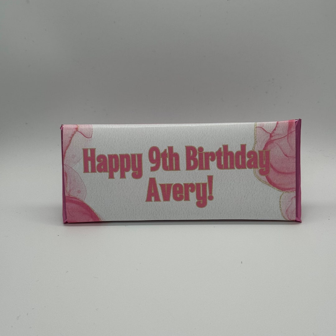 Customized Birthday Candy Bars - Etsy