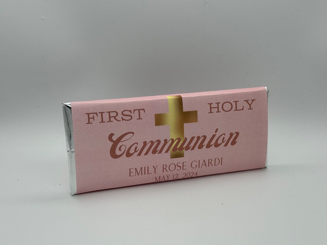 Customized First Holy Communion Hershey Bar Fully Assembled - Etsy