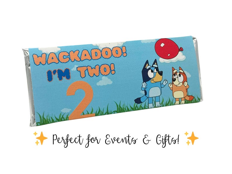Customized Bluey Birthday Candy Bars Fully Assembled - Etsy