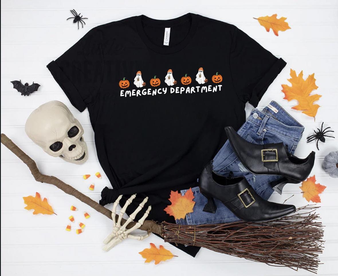 Emergency Department Halloween Spooky Emergency Department Ghost and ...
