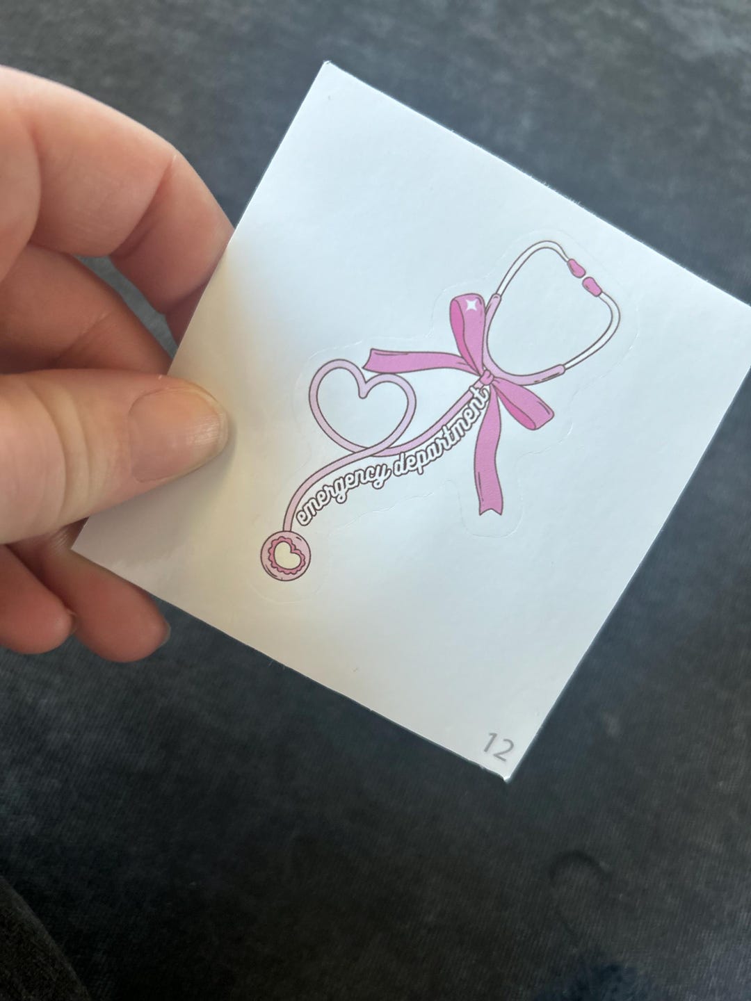 Emergency Department Nurse Sticker, ER Nurse Sticker, Pink Stethoscope ...