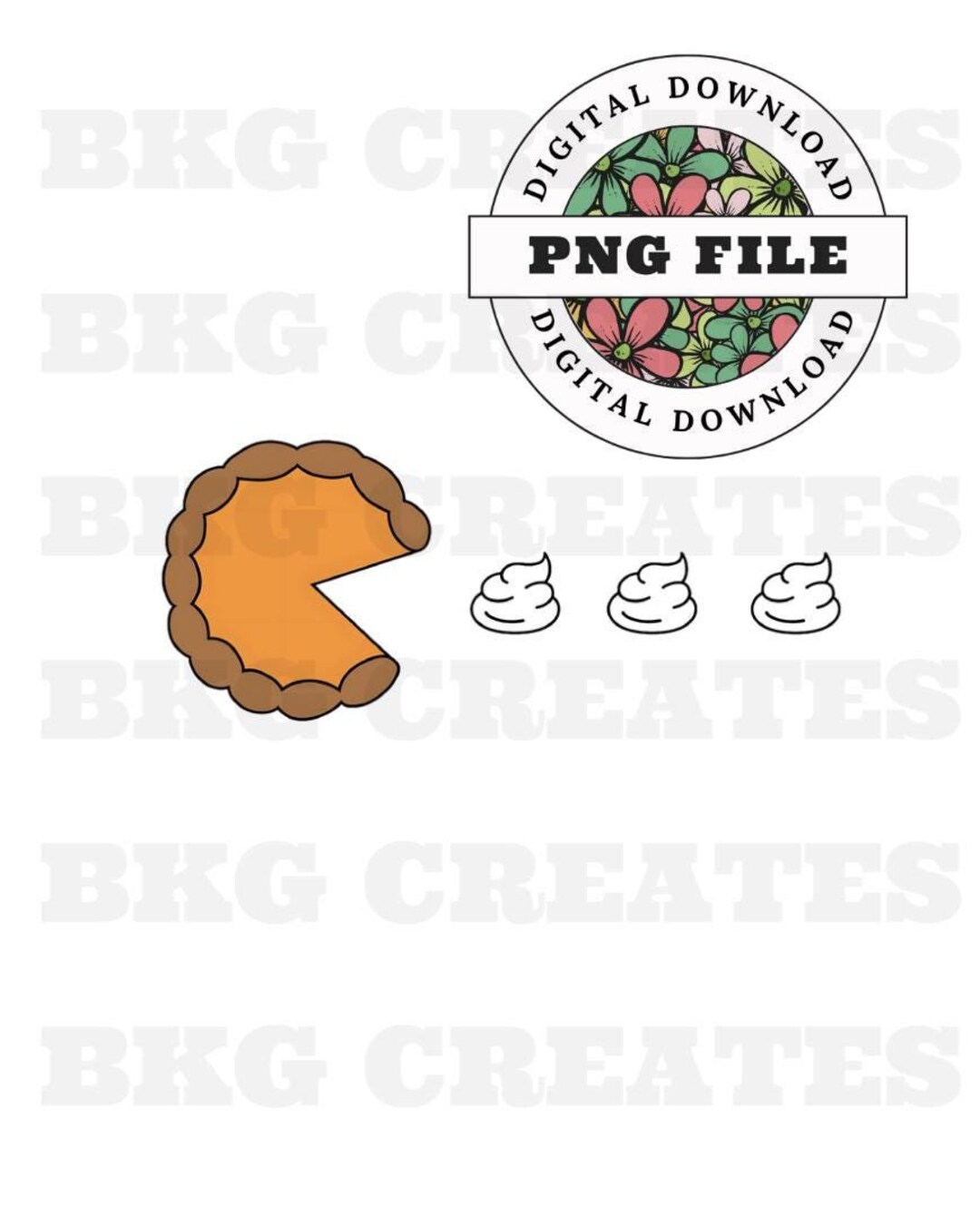 Pumpkin Pie Pac Man Digital Download, Png File, Thanksgiving Shirt ...