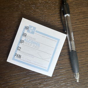 Nurse Vitals Sticky Notes: Alcohol Prep Pad Parody - Funny Nursing Gift ...