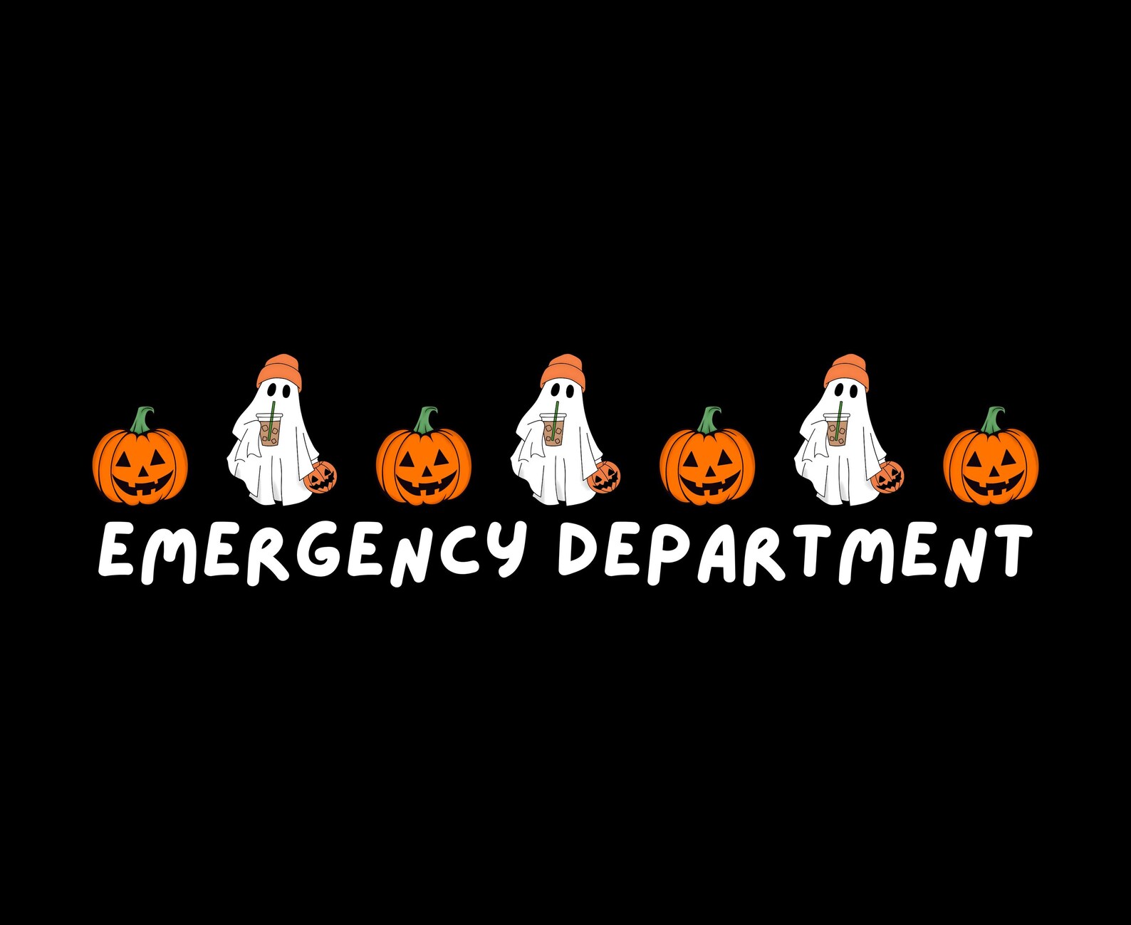 Emergency Department Halloween Spooky Emergency Department Ghost and ...
