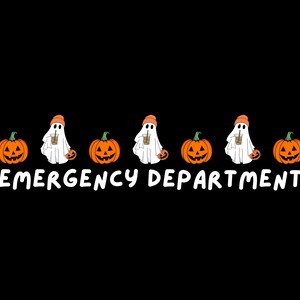 Emergency Department Halloween Spooky Emergency Department Ghost and ...
